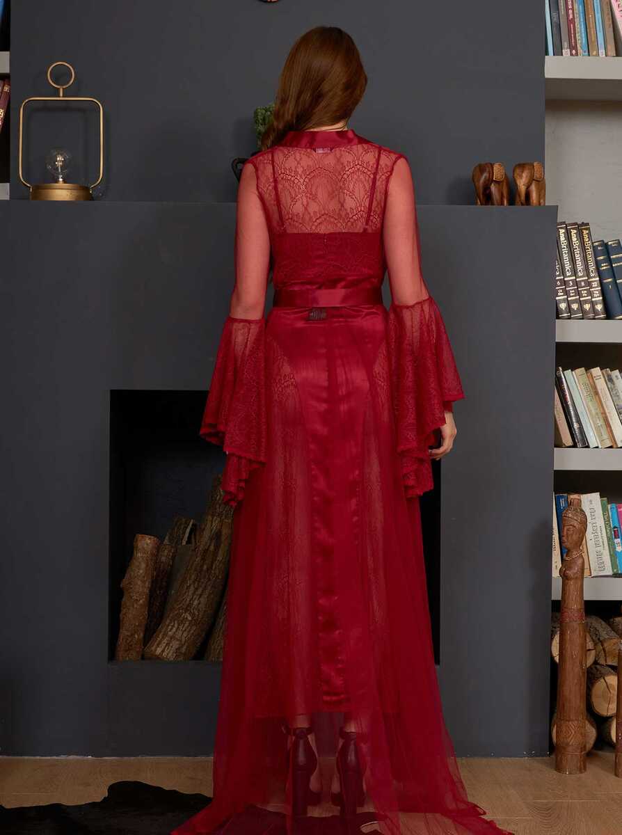 KADEM GECELİK & SABAHLIK TAKIM KIRMIZI - Kaudupul